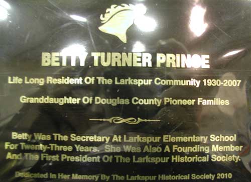 The Larkspur Historical Society